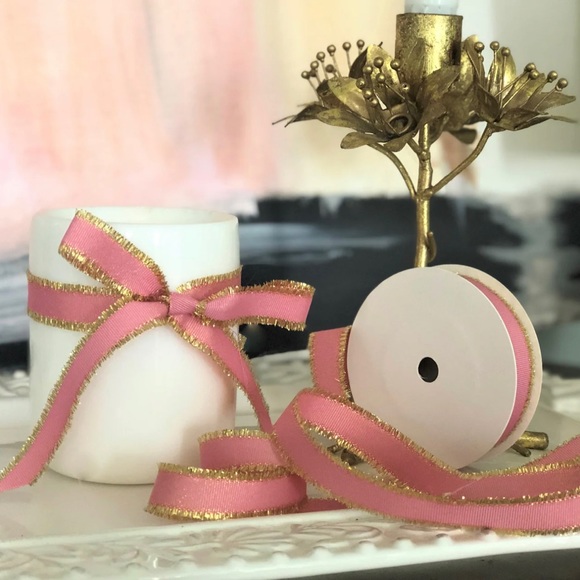 Party Supplies | Pink Gold Ribbon 58 Inch Gold Fringe Gift Wrapping ...